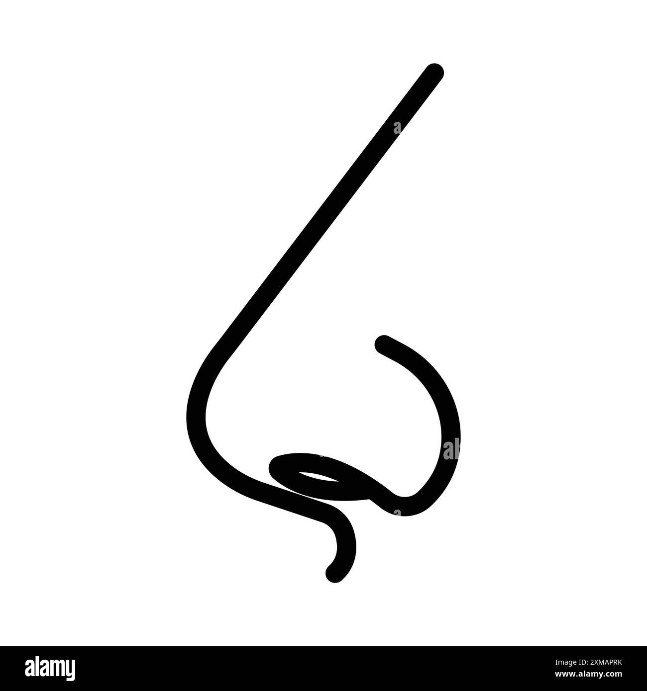 Human nose icon linear logo mark set collection in black and white for ...