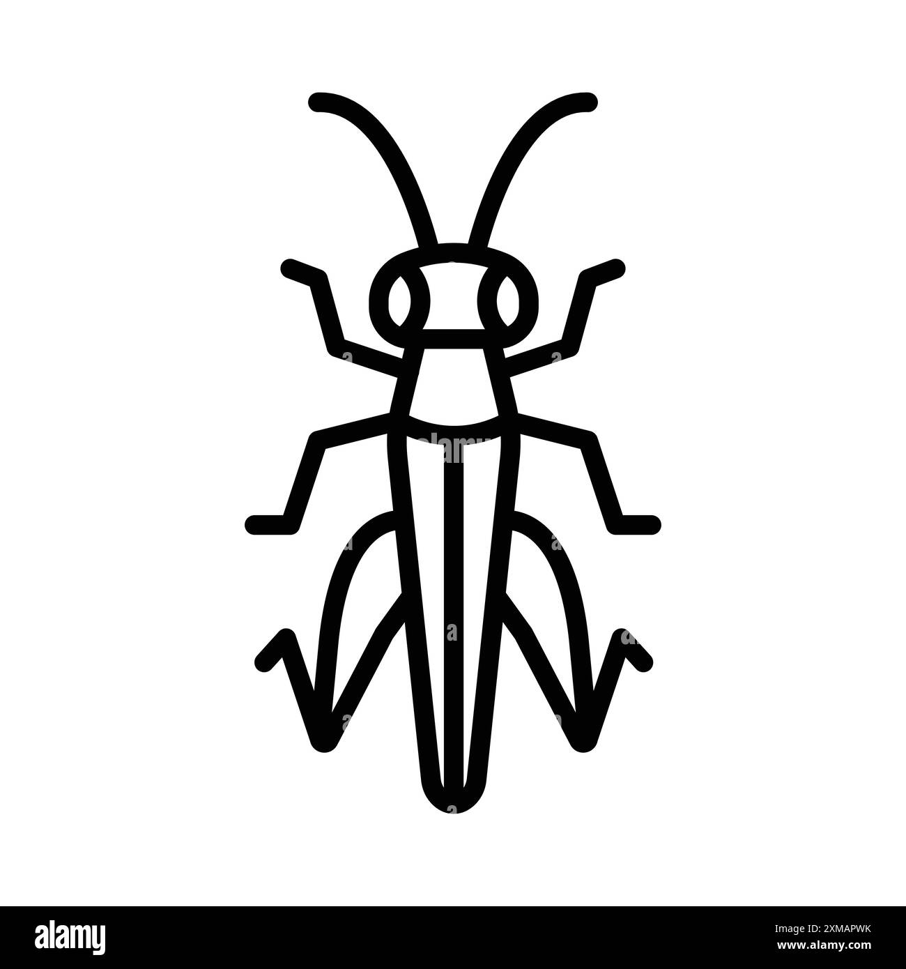 Grasshopper icon linear logo mark set collection in black and white for ...