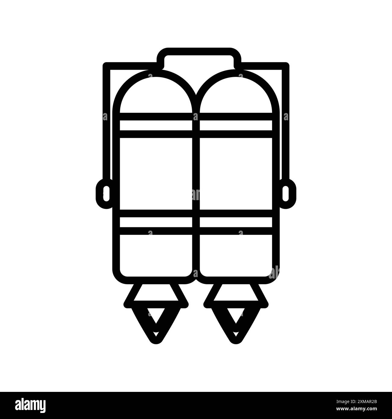 Jet pack icon linear logo mark set collection in black and white for web Stock Vector Image ...