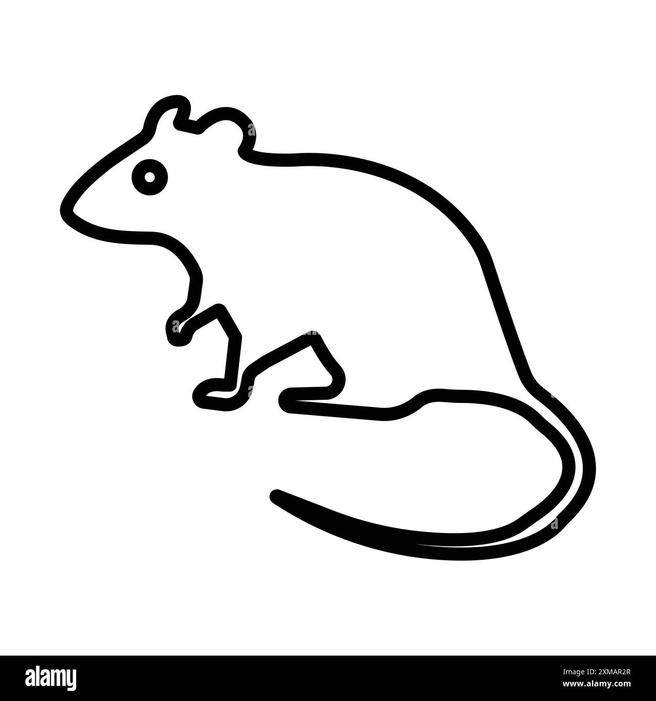 mouse animal icon linear logo mark set collection in black and white ...