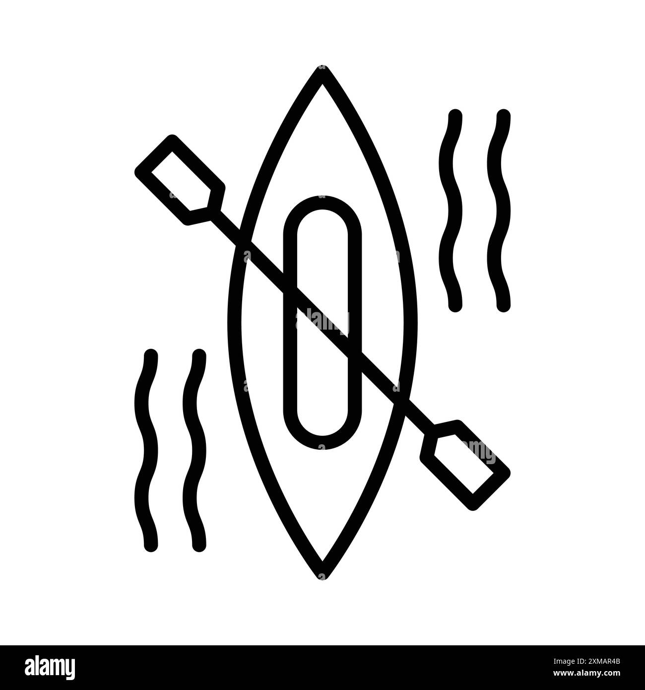 kayak icon linear logo mark set collection in black and white for web ...