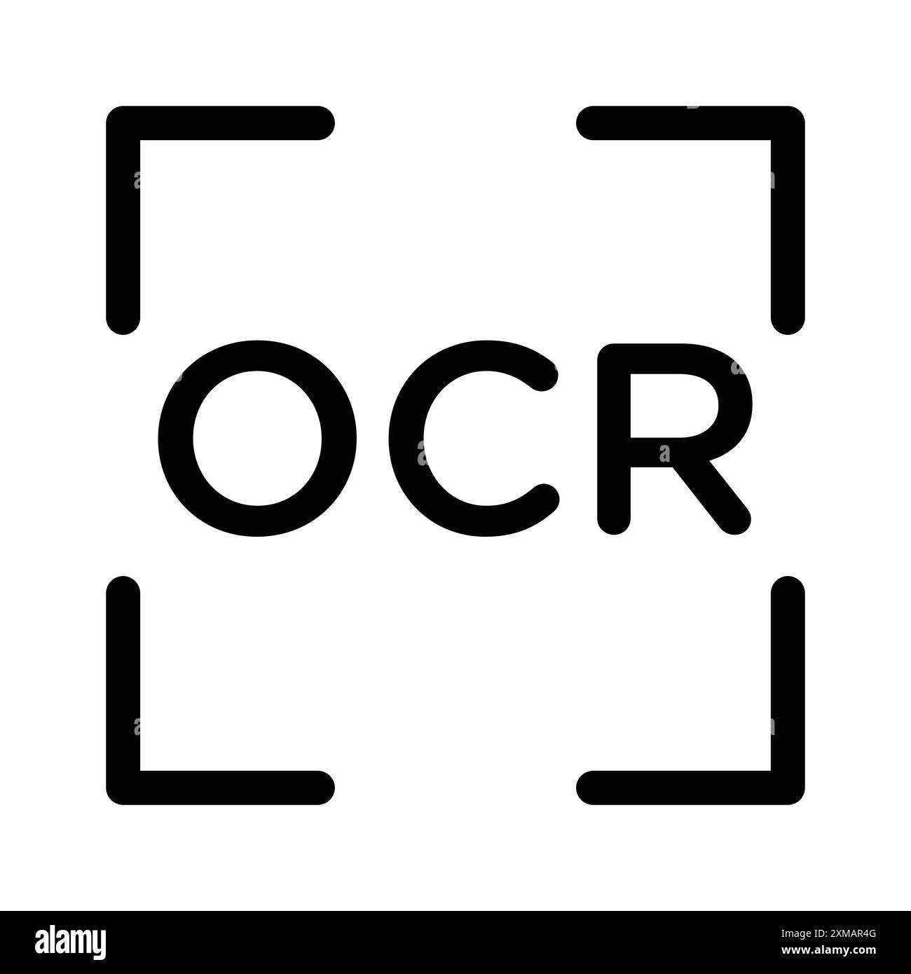 OCR icon linear logo mark set collection in black and white for web ... OCR icon linear logo mark set collection in black and white for web ...