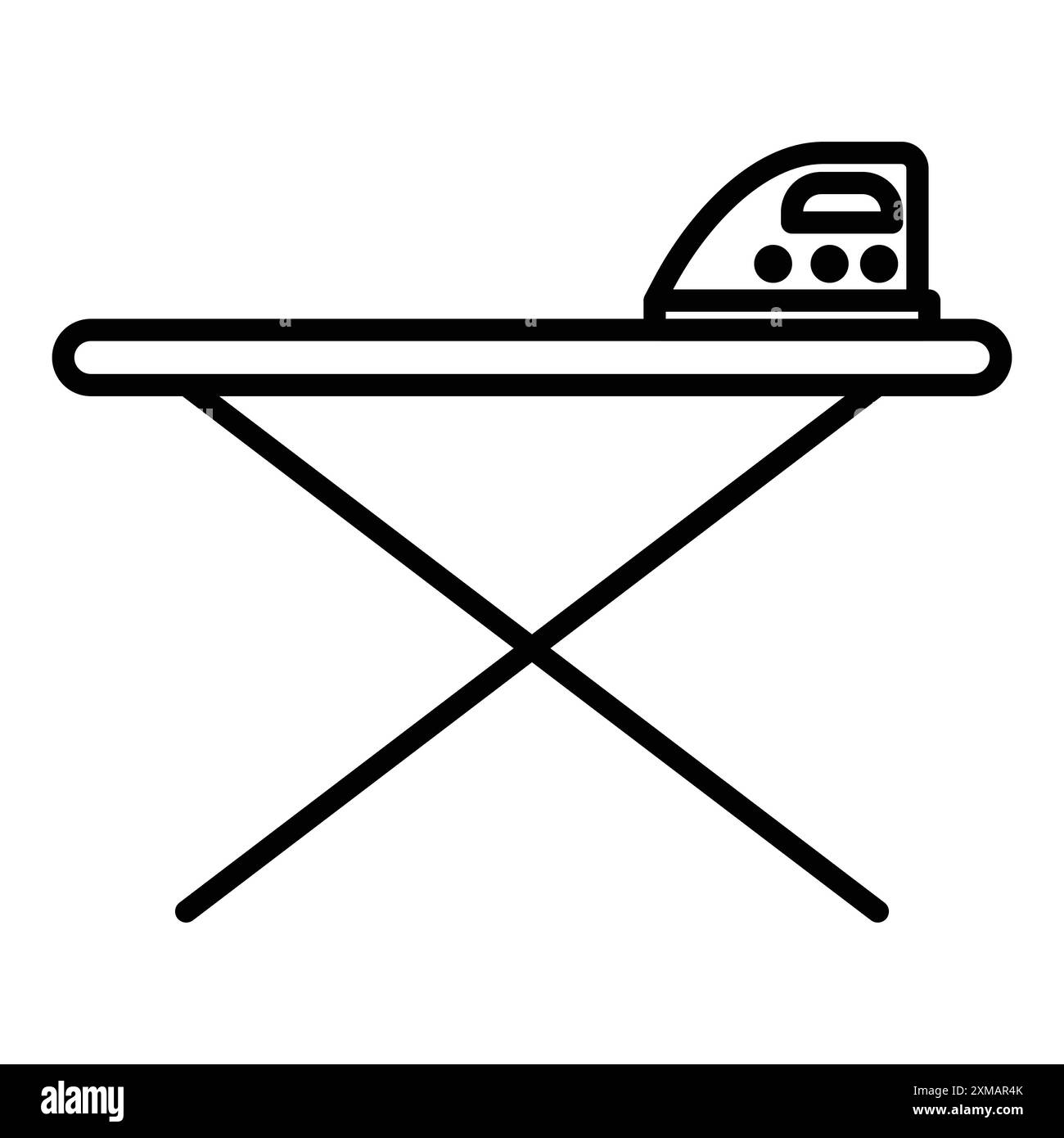 ironing table icon linear logo mark set collection in black and white for web Stock Vector Image ...