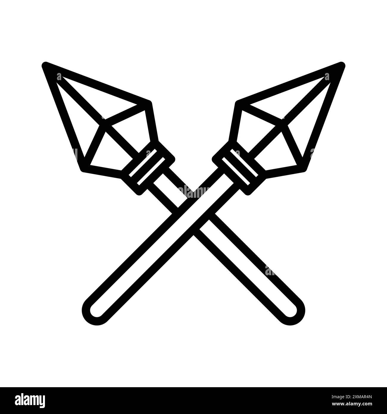 lance icon linear logo mark set collection in black and white for web ...