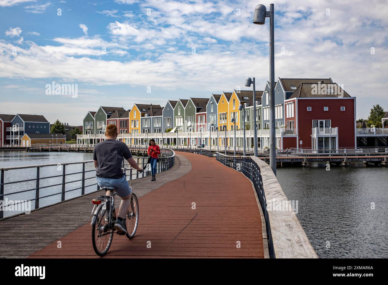Small town of Houten near Utrecht, bicycles have priority in the town ...