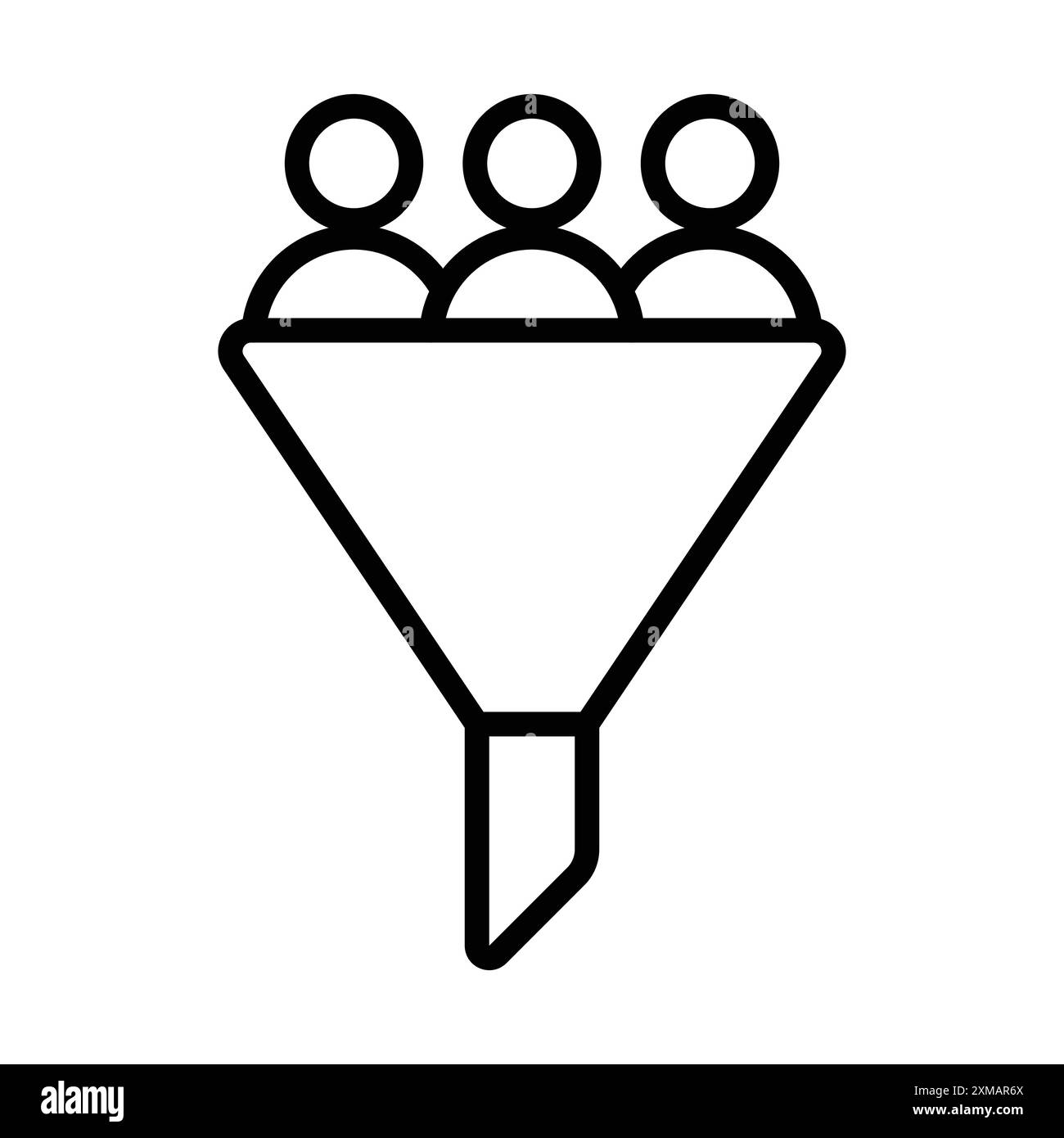 lead conversion icon linear logo mark set collection in black and white for web Stock Vector ...