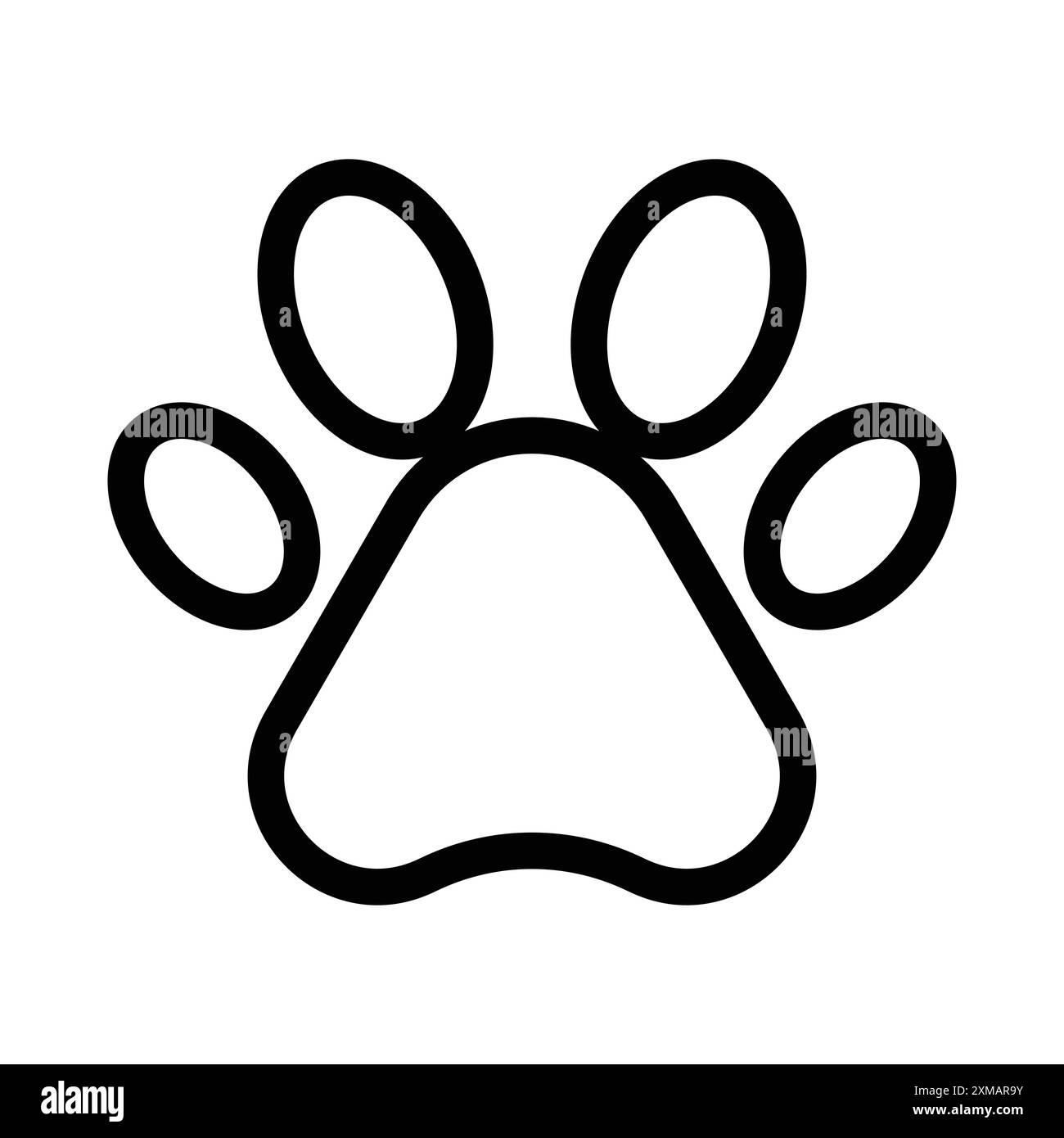 Dog trail linear icon Stock Vector Images - Alamy