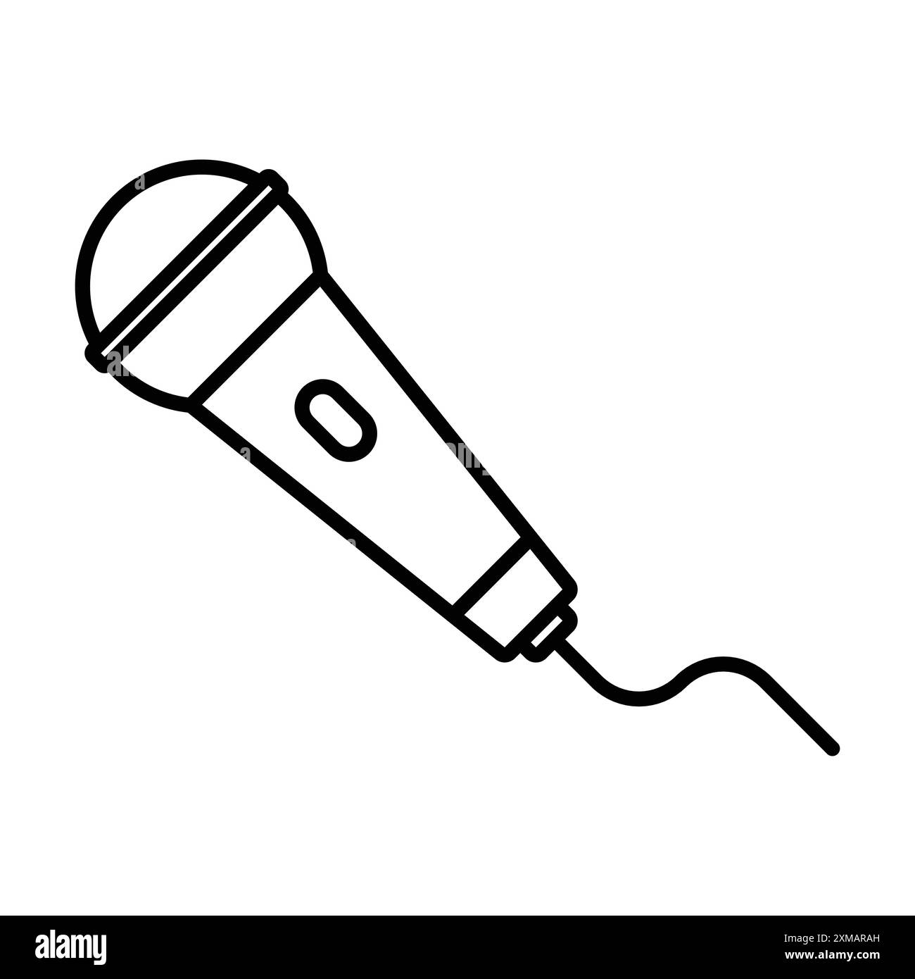 Microphone icon linear logo mark set collection in black and white for ...