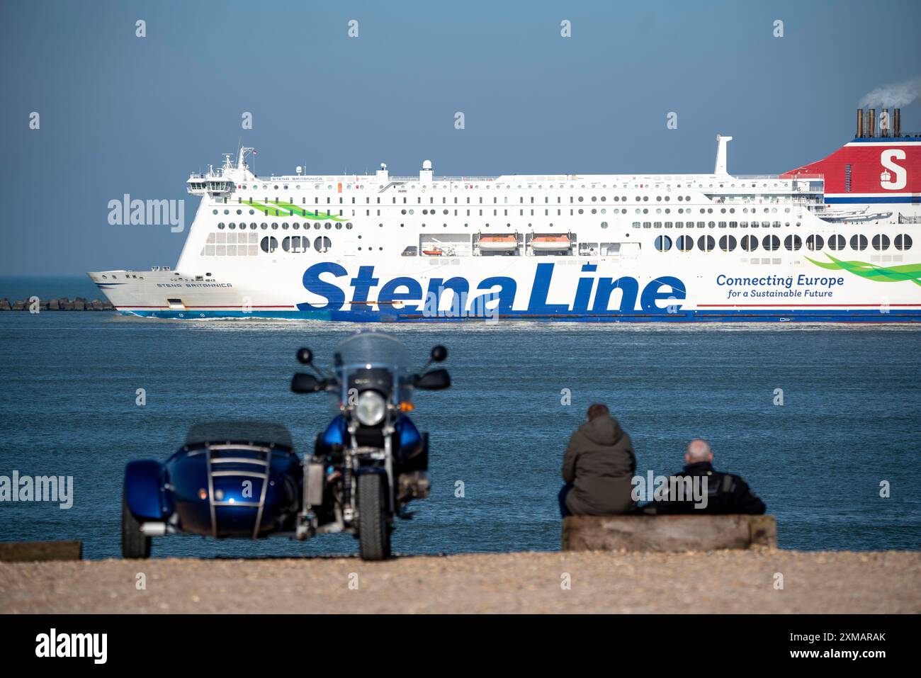 Cargo and passenger ferry of Stena Line, Stena Britannica, sailing ...