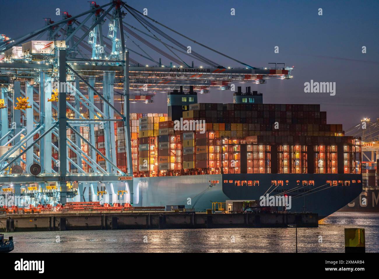 The seaport of Rotterdam, Netherlands, deep-sea harbour Maasvlakte 2 ...