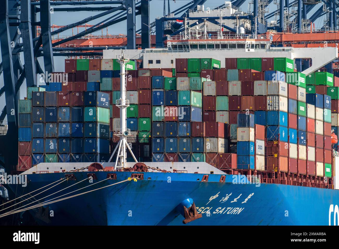 Container ship of the shipping company Cosco Shipping, CSCL SATURN ...