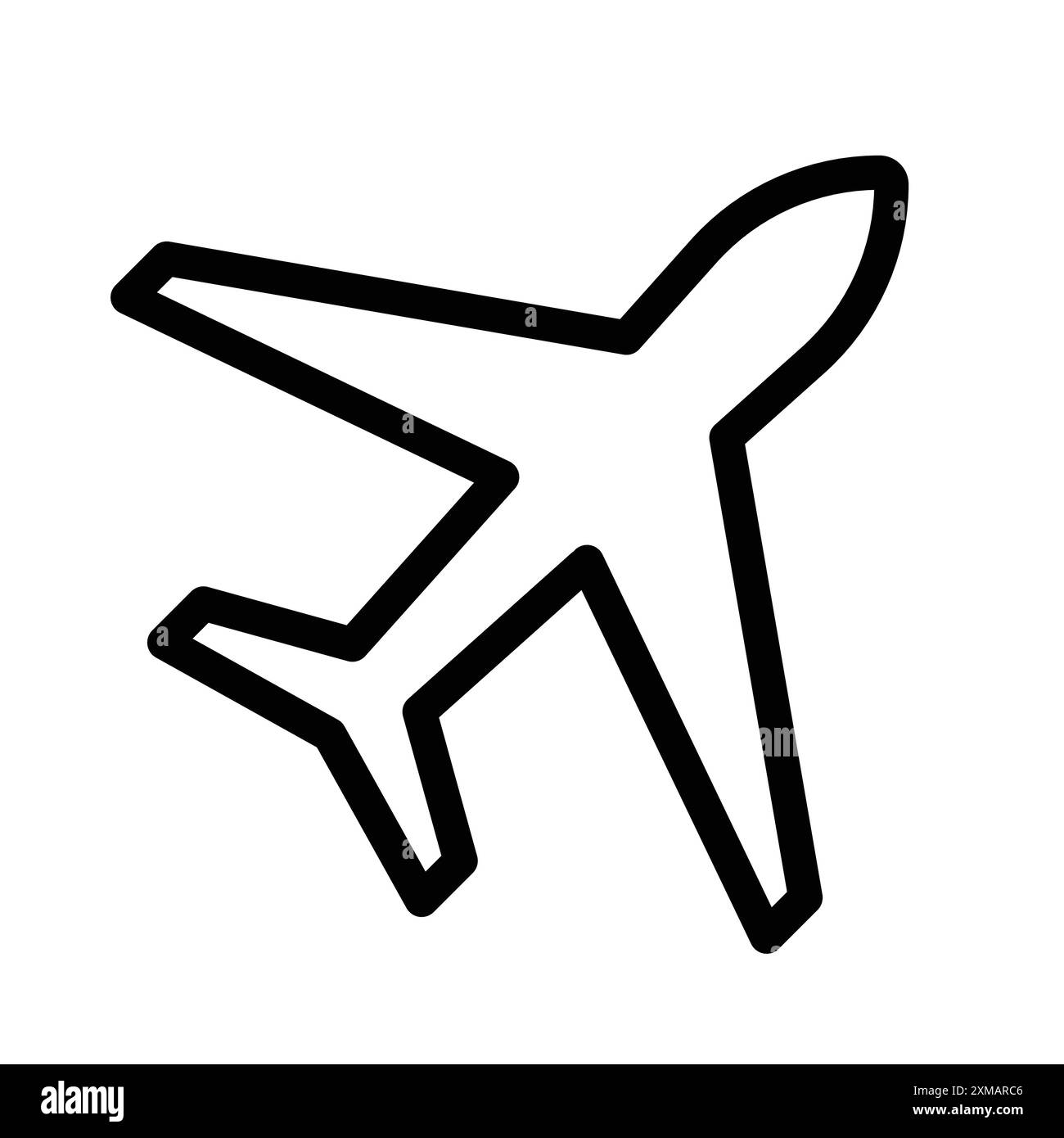 Plane icon linear logo mark set collection in black and white for web ...