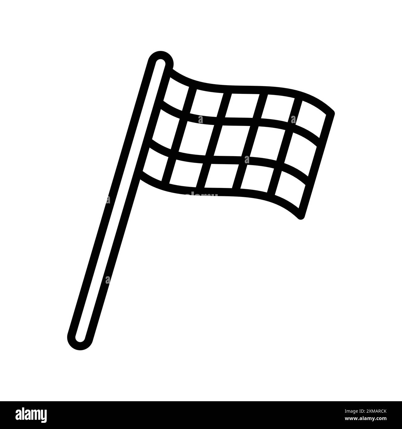 Racing flag icon linear logo mark set collection in black and white for ...