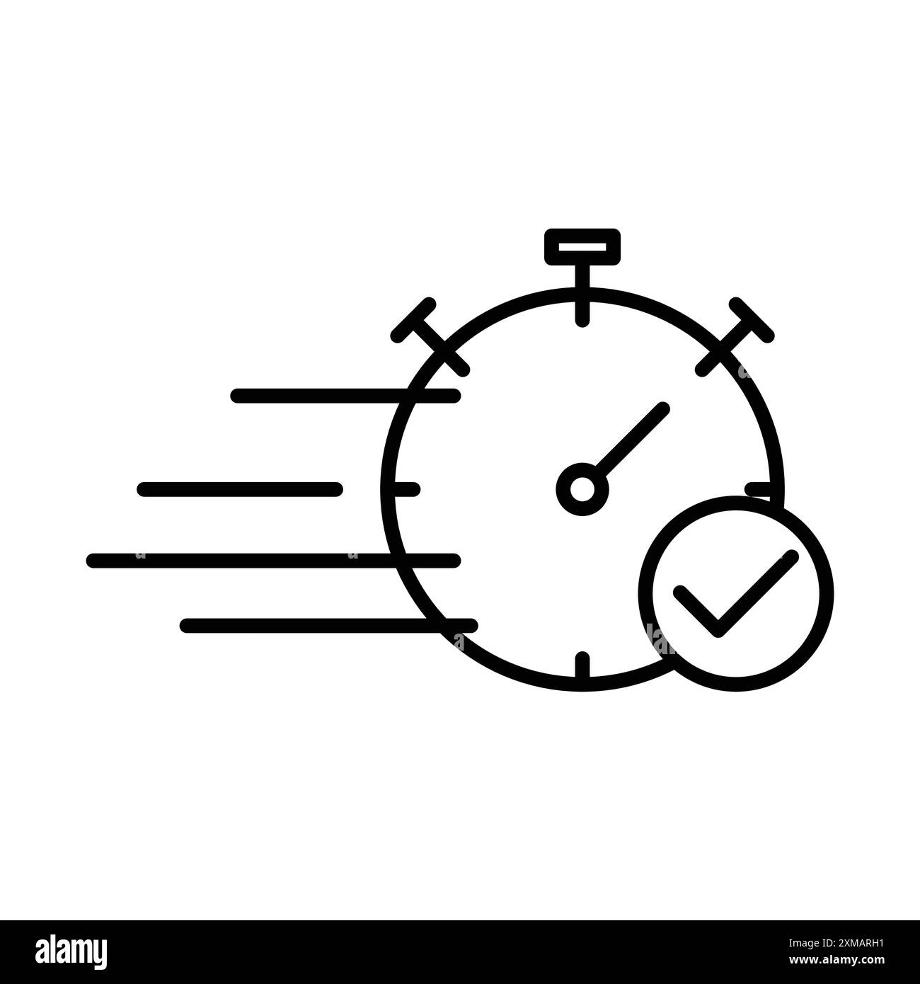 Quick approval icon linear logo mark set collection in black and white for web Stock Vector ...