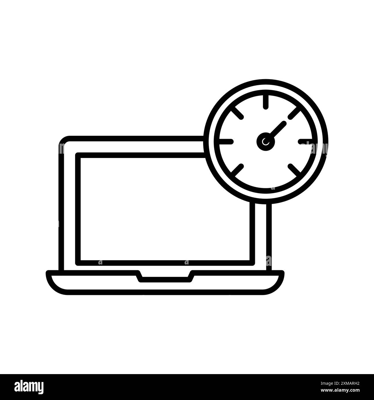 Network speed test icon linear logo mark set collection in black and ...