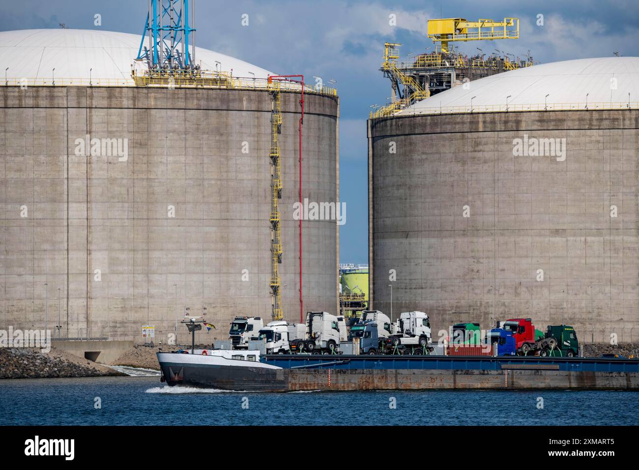LNG import terminal tanks for liquefied natural gas in the seaport of ...