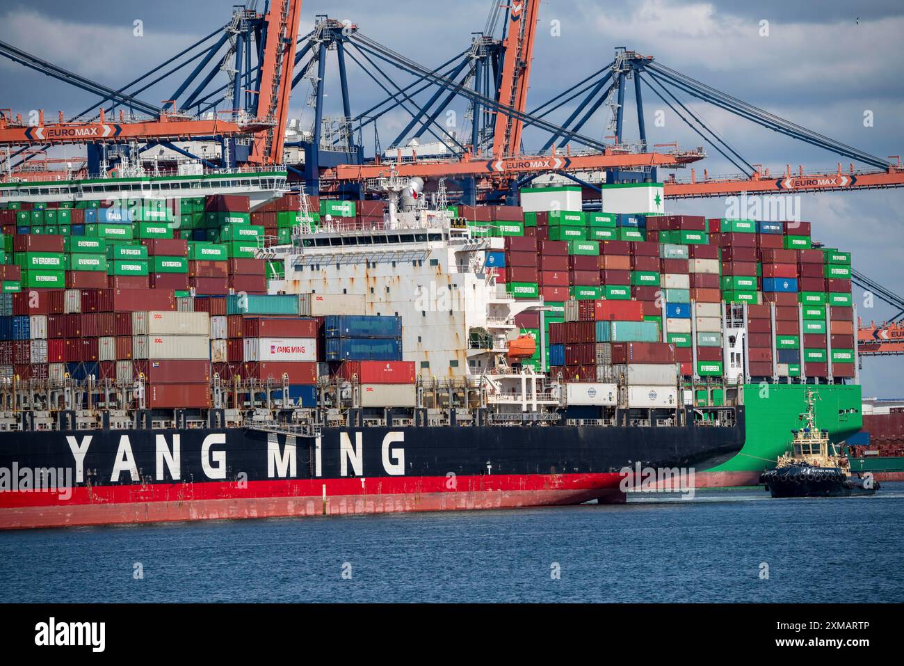 Europoort, Port of Rotterdam, Yang Ming shipping company container ship ...