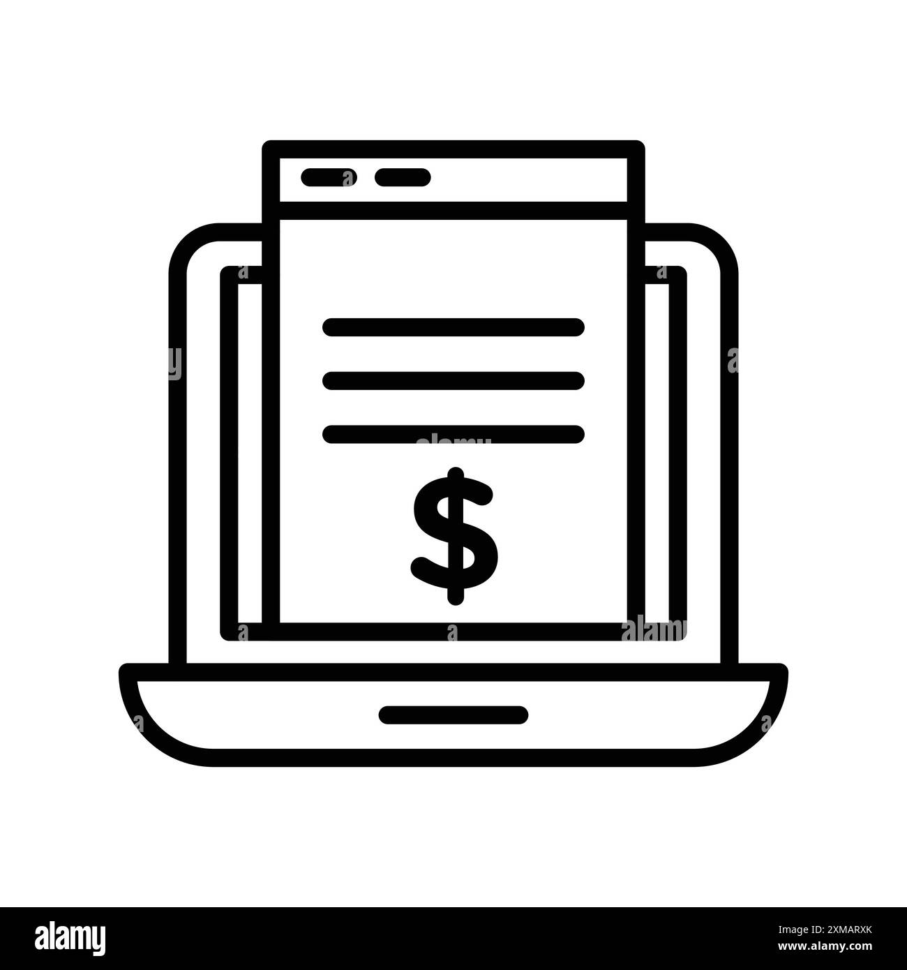 Subscription Model Icon Linear Logo Mark Set Collection In Black And White For Web Stock Vector