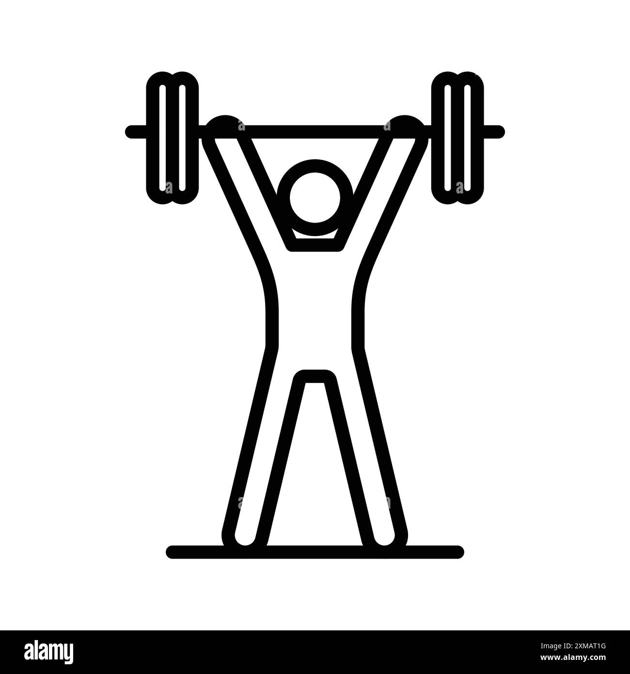 strength training icon linear logo mark set collection in black and ...