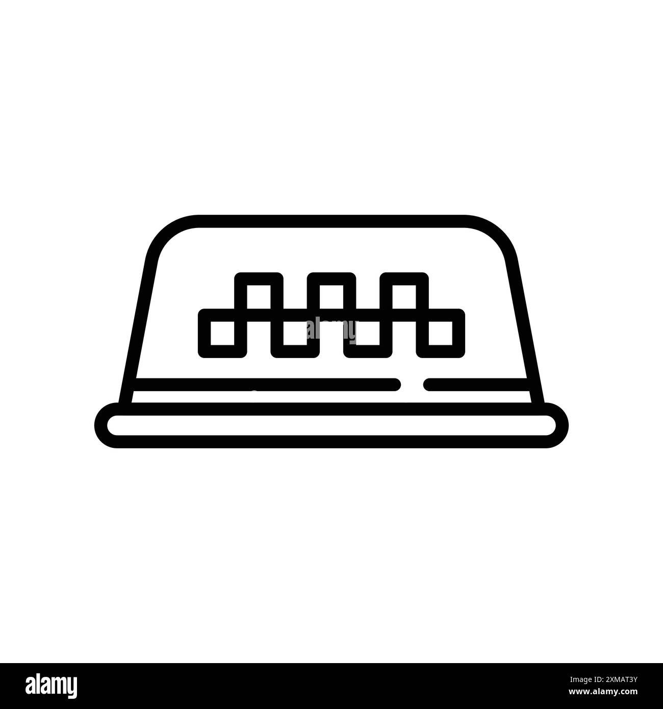 Taxi lamp icon linear logo mark set collection in black and white for ...
