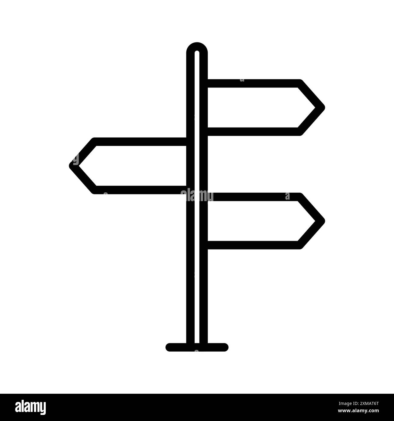signpost icon linear logo mark set collection in black and white for ...