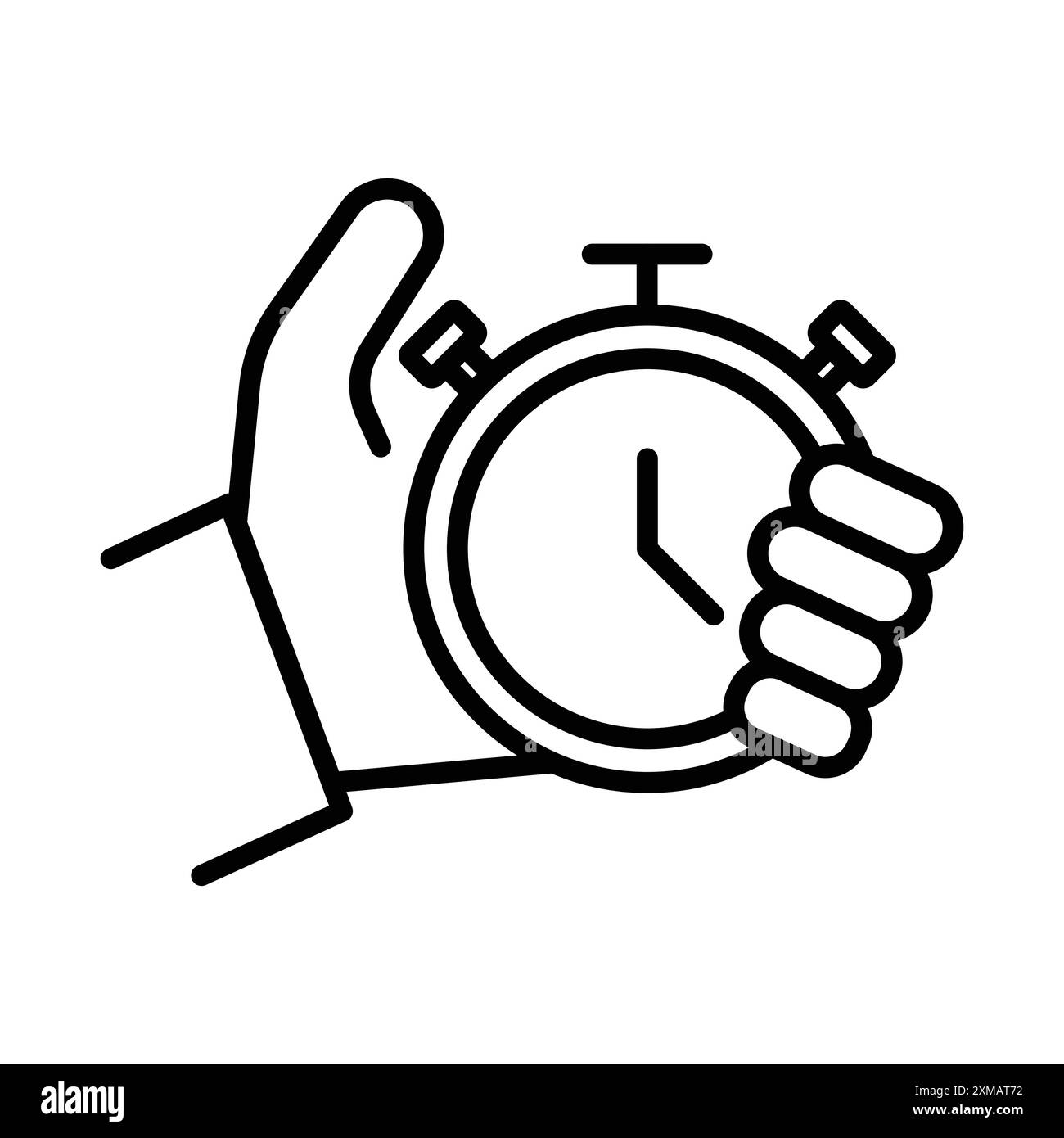 testing time icon linear logo mark set collection in black and white ...