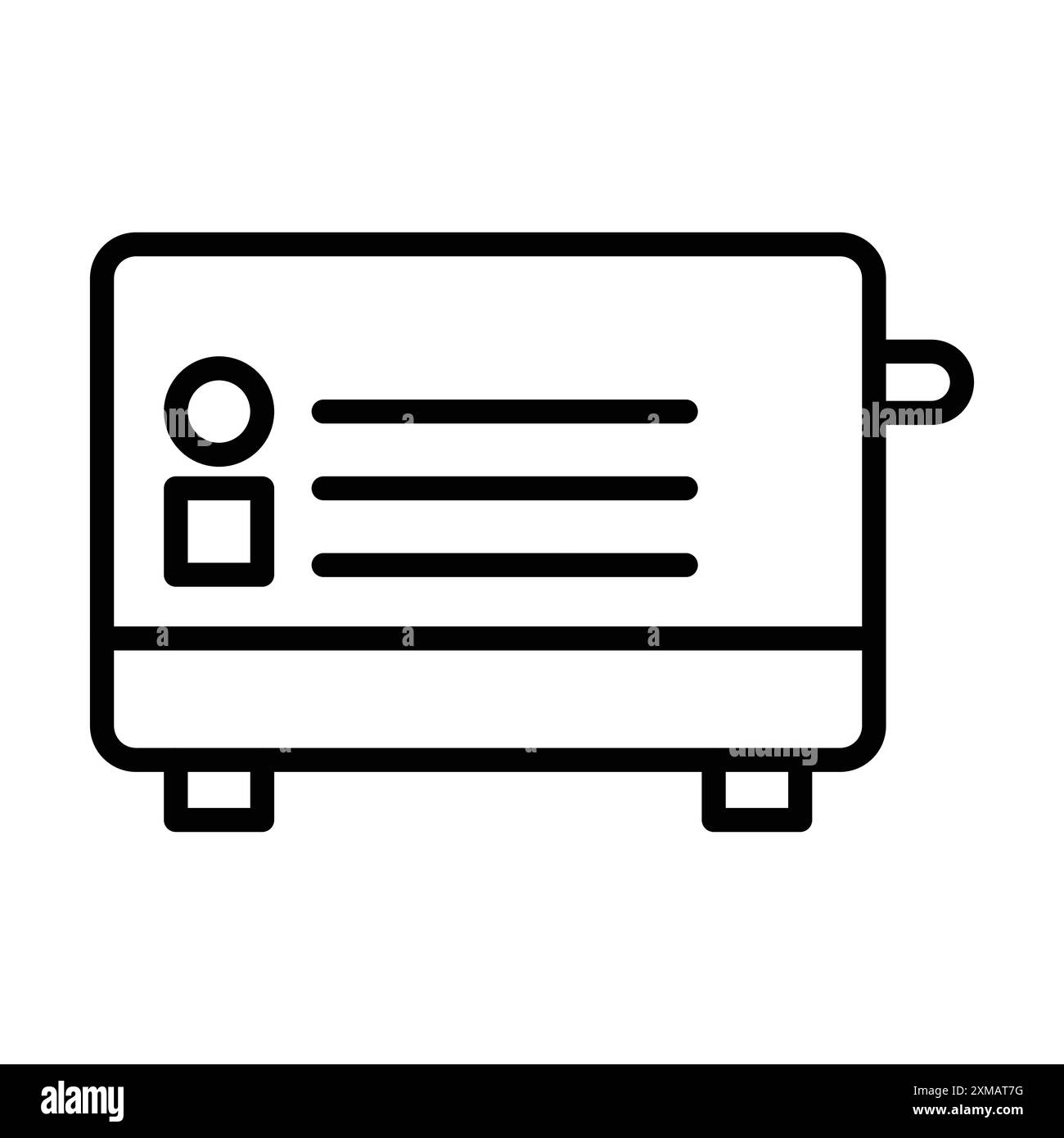 Toaster icon in flat Cut Out Stock Images & Pictures - Alamy