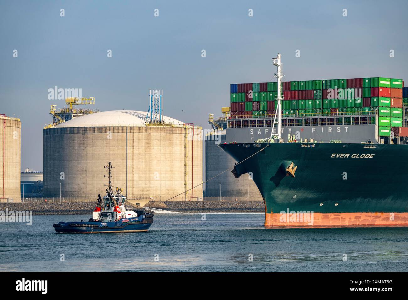 LNG import terminal tanks for liquefied natural gas in the seaport of ...