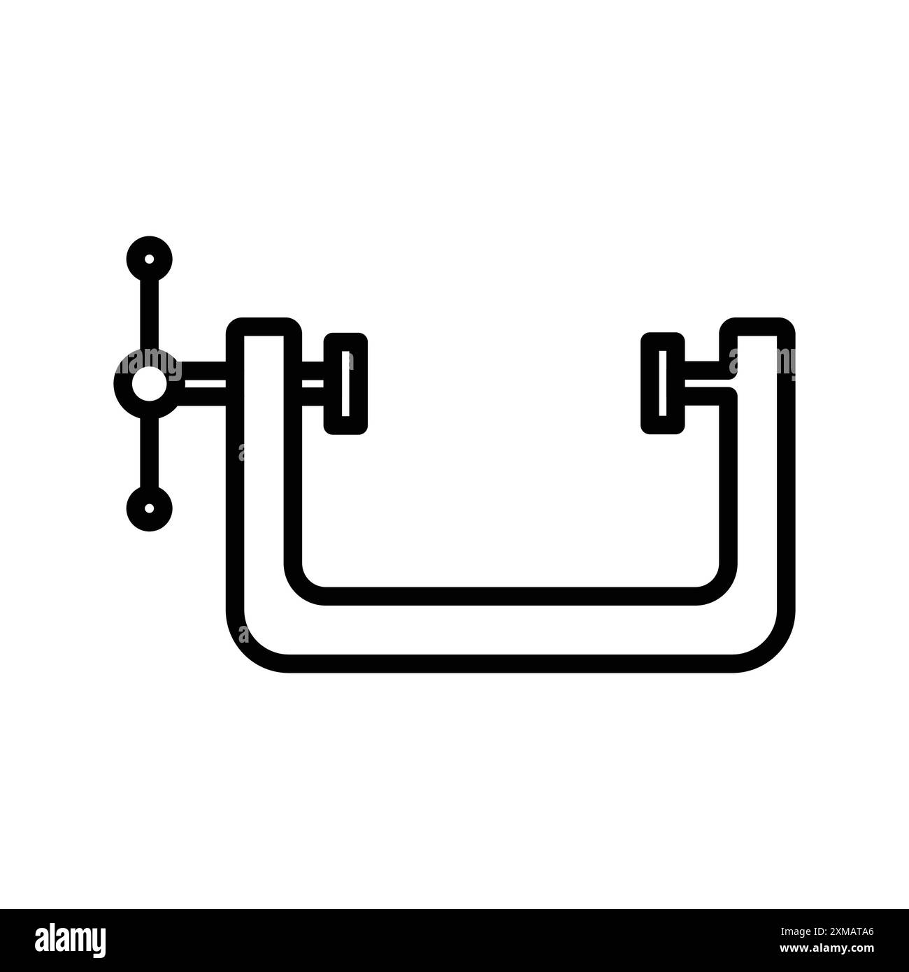 Vice clamp icon linear logo mark set collection in black and white for ...