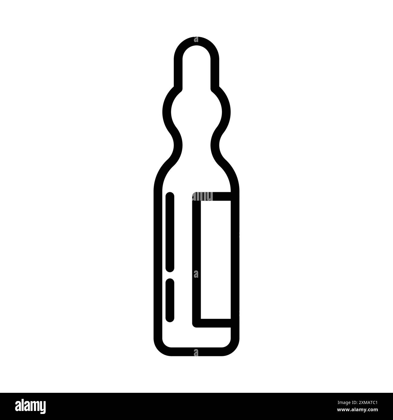 vial medical icon linear logo mark set collection in black and white ...