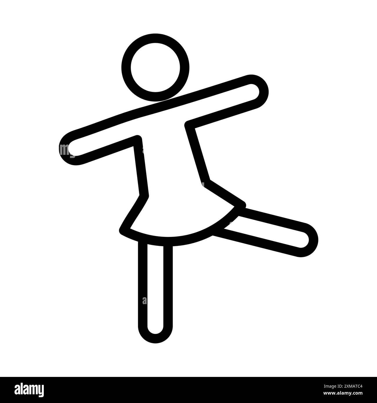 woman dancing icon linear logo mark set collection in black and white for web Stock Vector Image ...