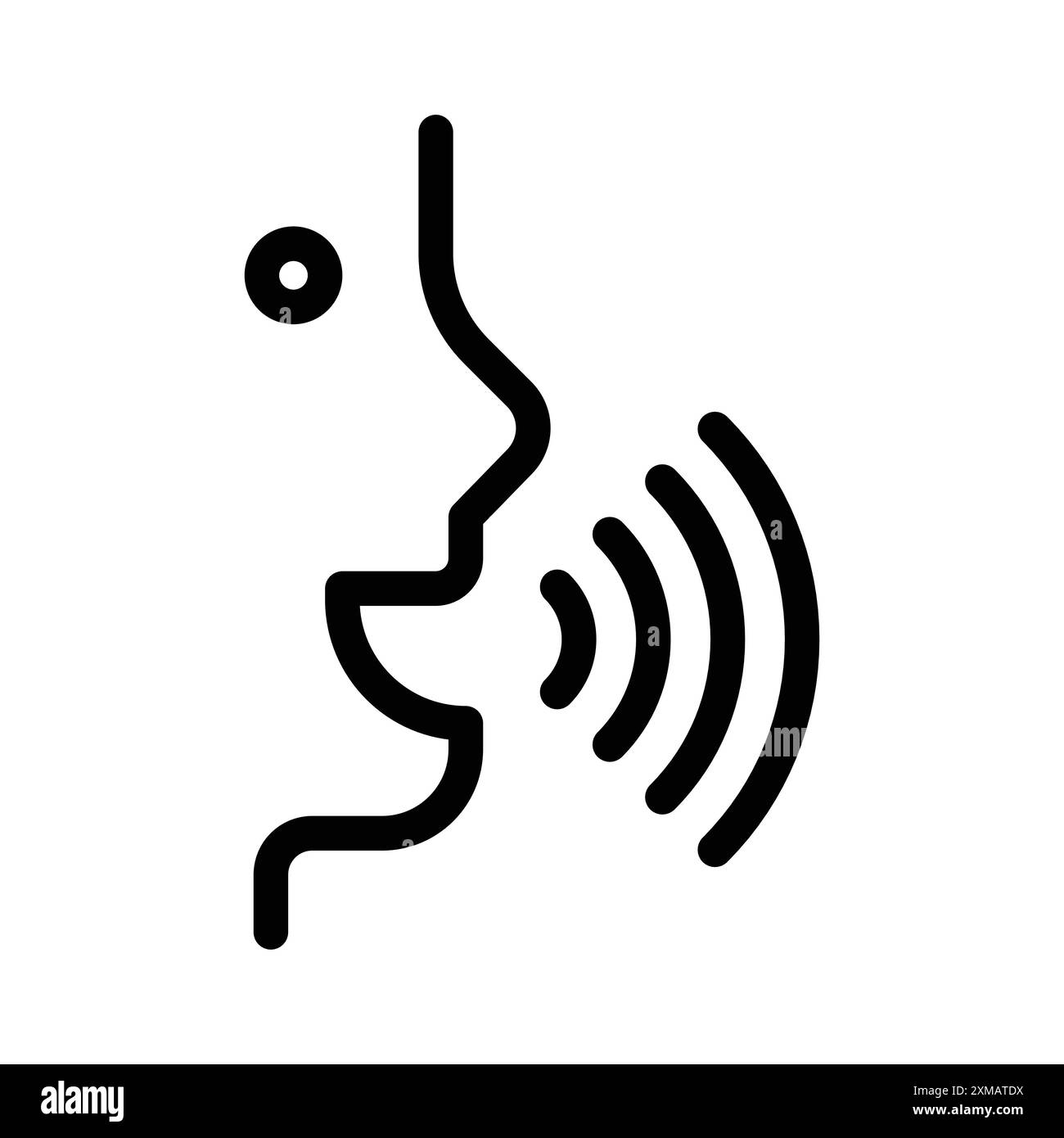 Voice Recognition Icon Linear Logo Mark Set Collection In Black And White For Web Stock Vector