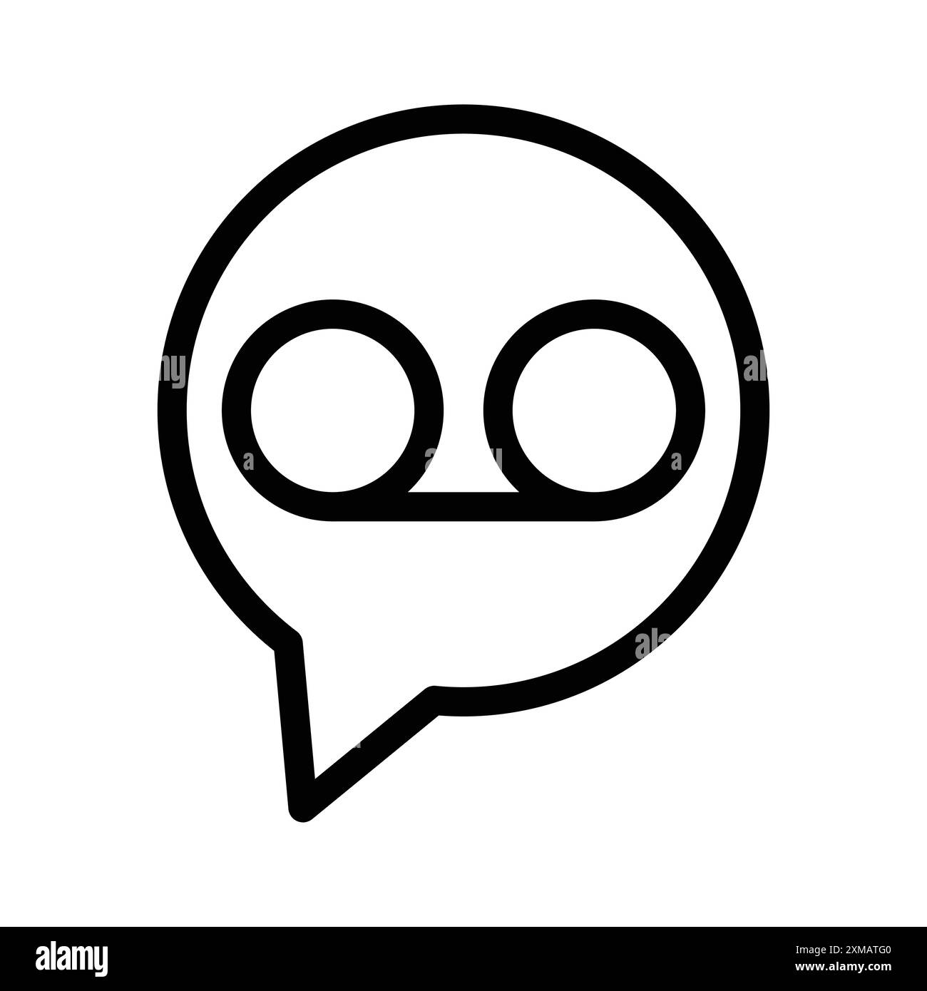 Voicemail icon linear logo mark set collection in black and white for ...