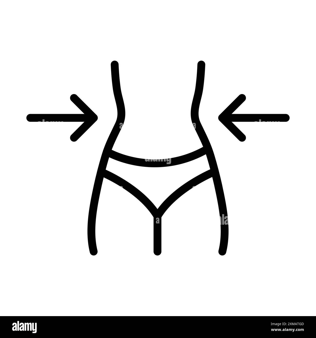 Weight loss icon linear logo mark set collection in black and white for ...