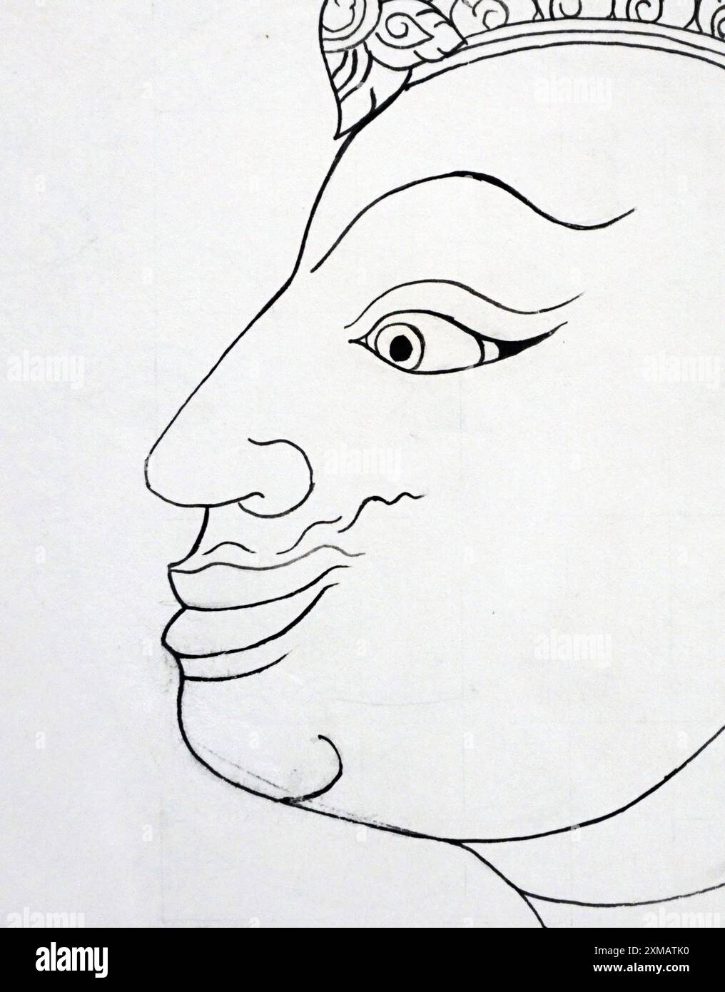 art drawing ramayana thai pattern ancient thailand Stock Photo - Alamy