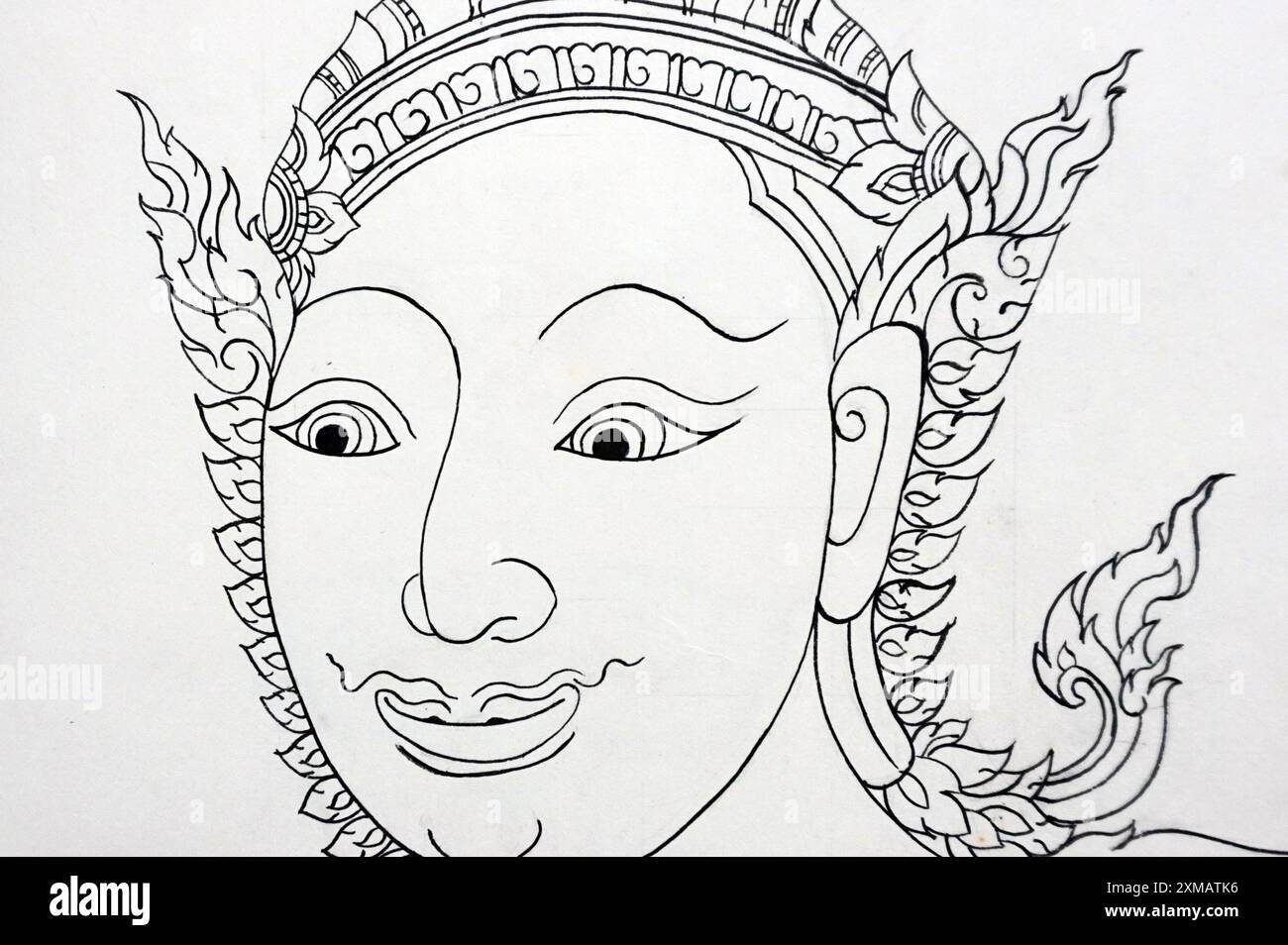 art drawing ramayana thai pattern ancient thailand Stock Photo - Alamy