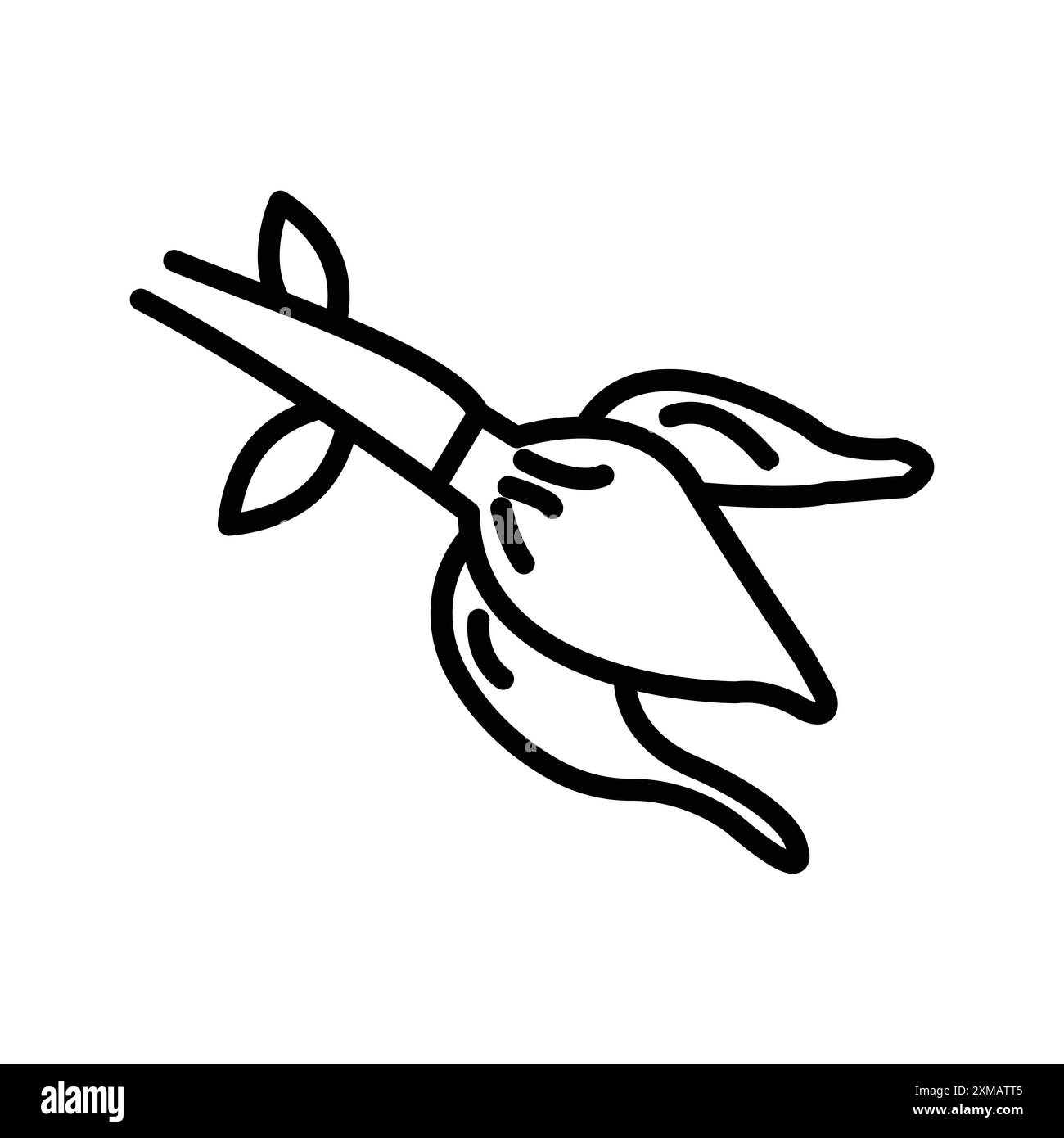 Ylang ylang icon linear logo mark set collection in black and white for web Stock Vector Image ...