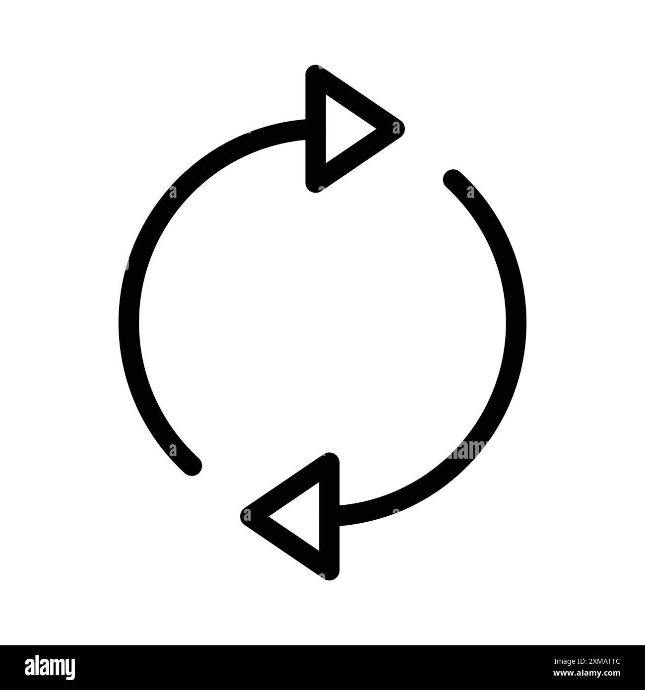 Synchronization icon linear logo mark set collection in black and white for web Stock Vector ...