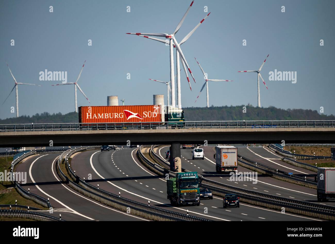Jackerath motorway junction, A44 and A61 motorways, in the Rhenish ...