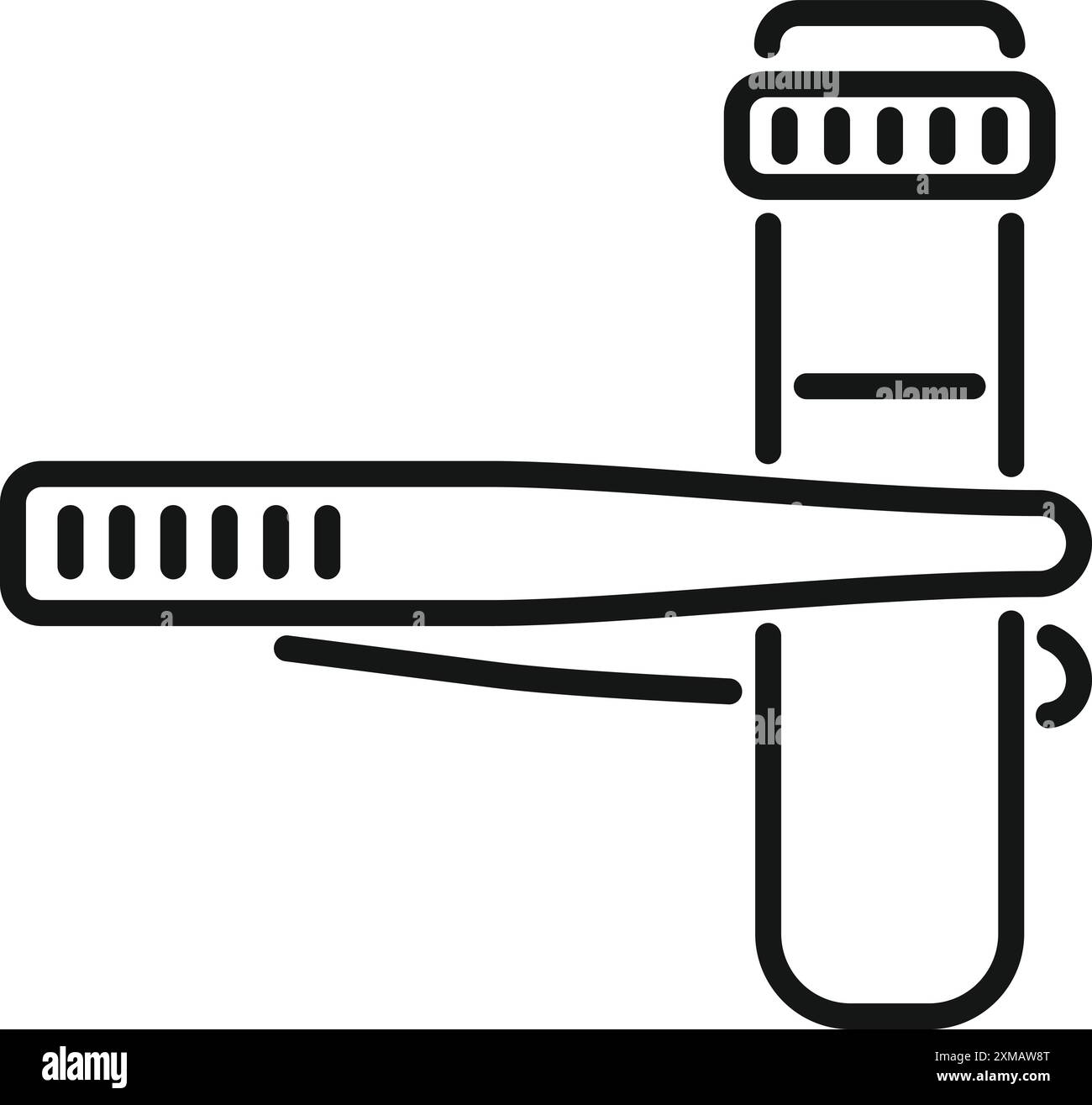 Laboratory tweezers holding test tube icon, medical lab equipment Stock ...