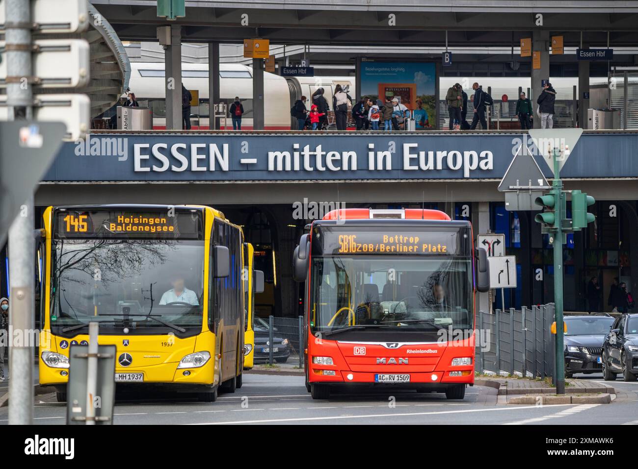 Local transport, junction at the main railway station, local trains ...