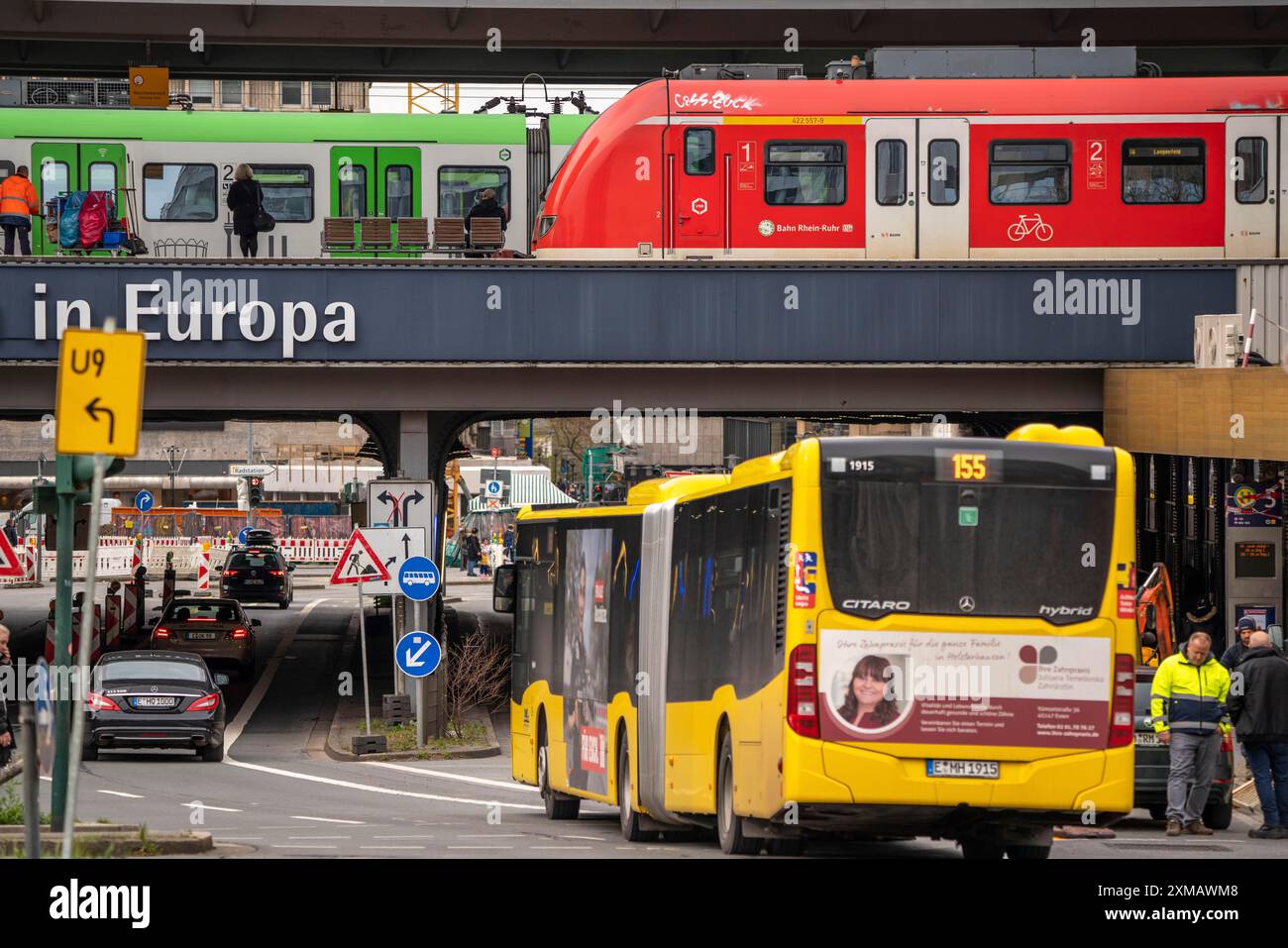 Local transport, junction at the main railway station, local trains ...