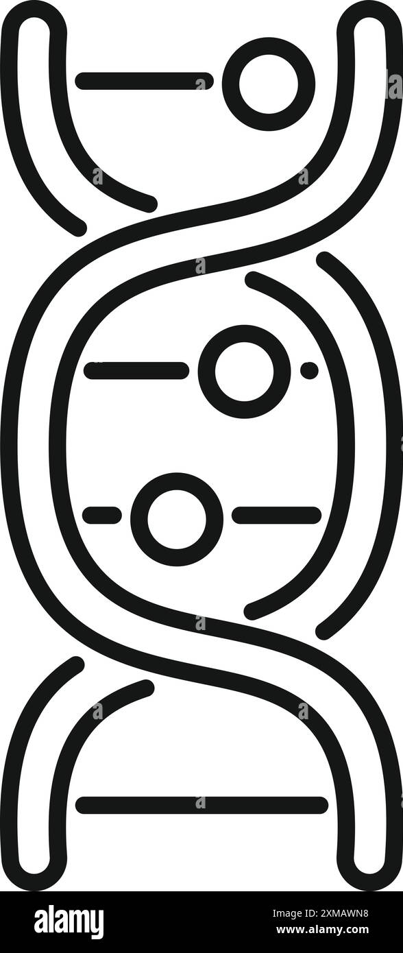 Illustration of a dna strand forming a double helix, representing the ...