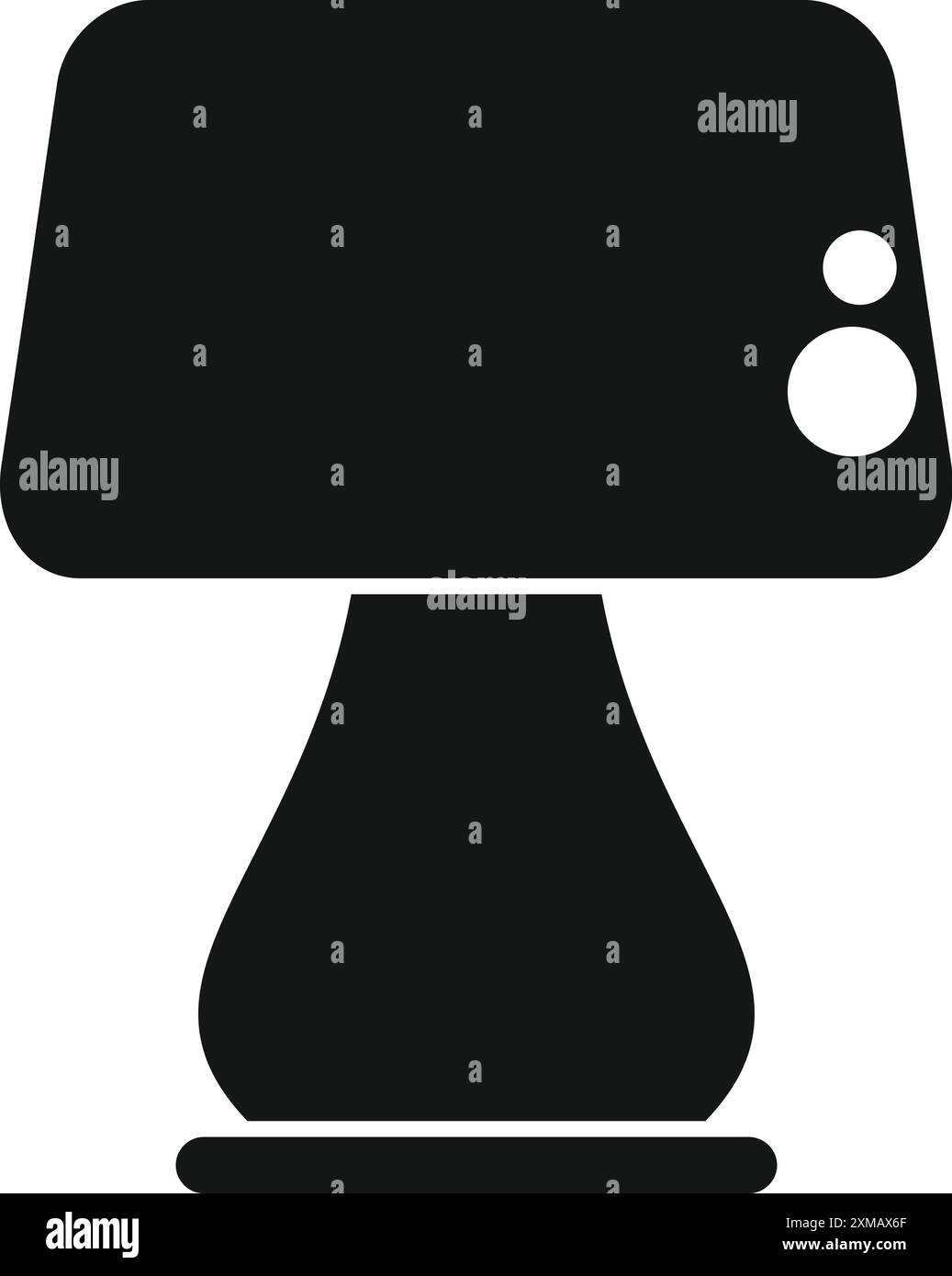 Black glyph icon for a smart speaker voice assistant using artificial ...