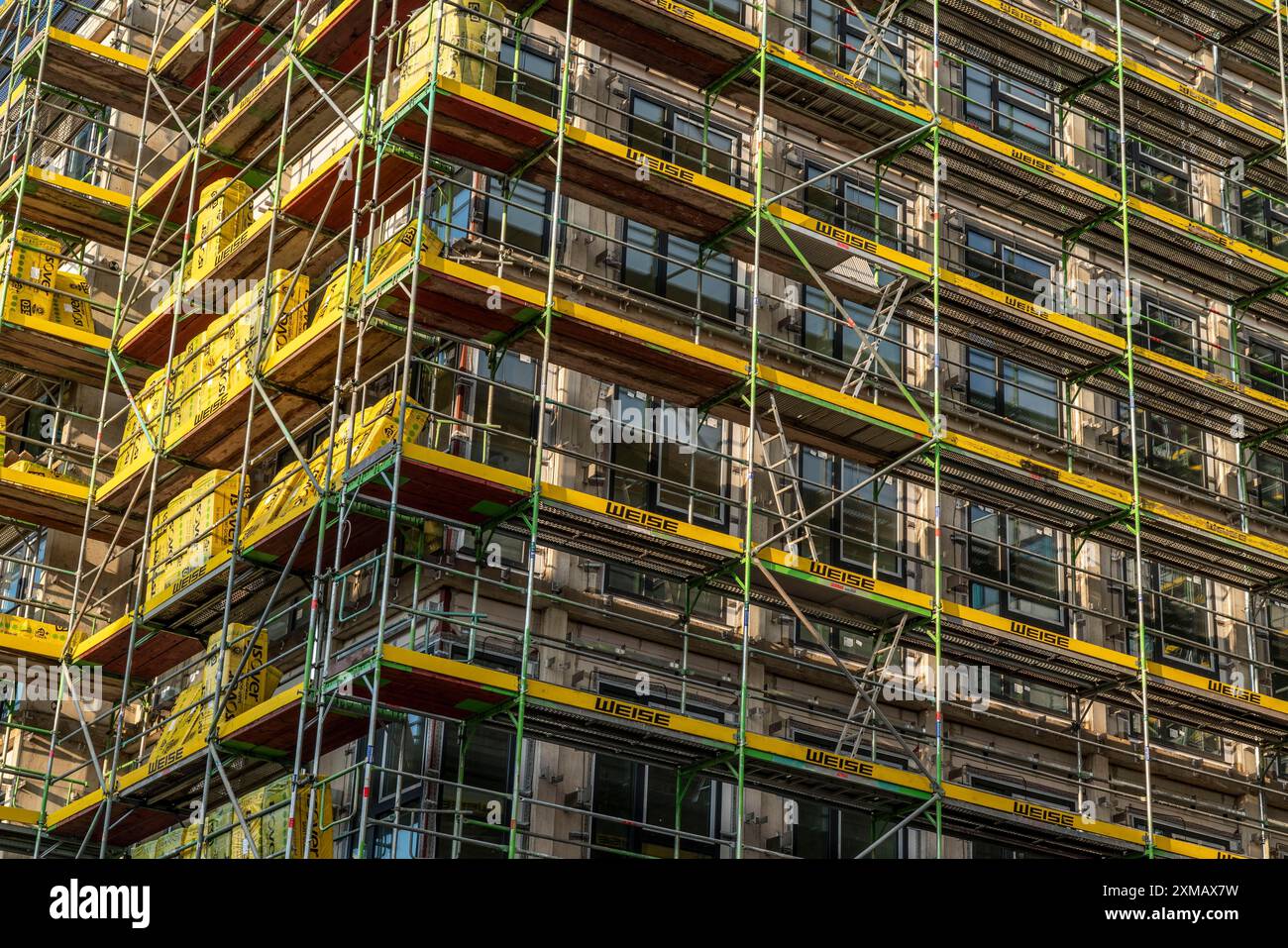 Construction site of a large building project on Huyssenallee in Essen ...