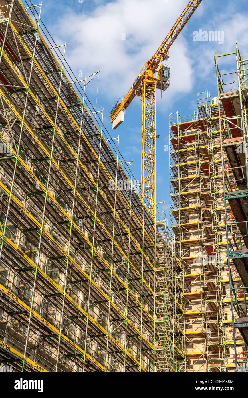 Construction site of a large building project on Huyssenallee in Essen ...