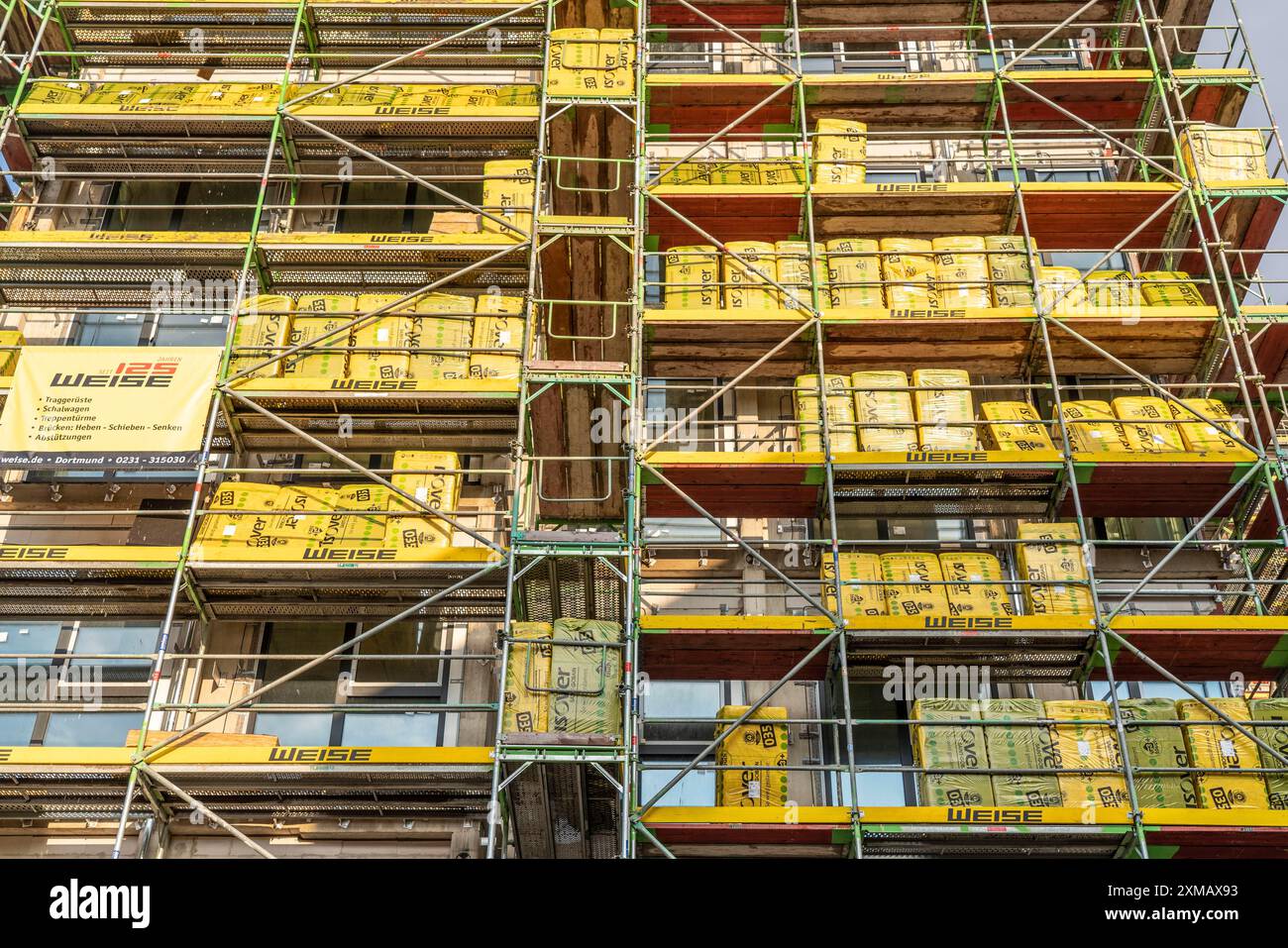 Construction site of a large building project on Huyssenallee in Essen ...