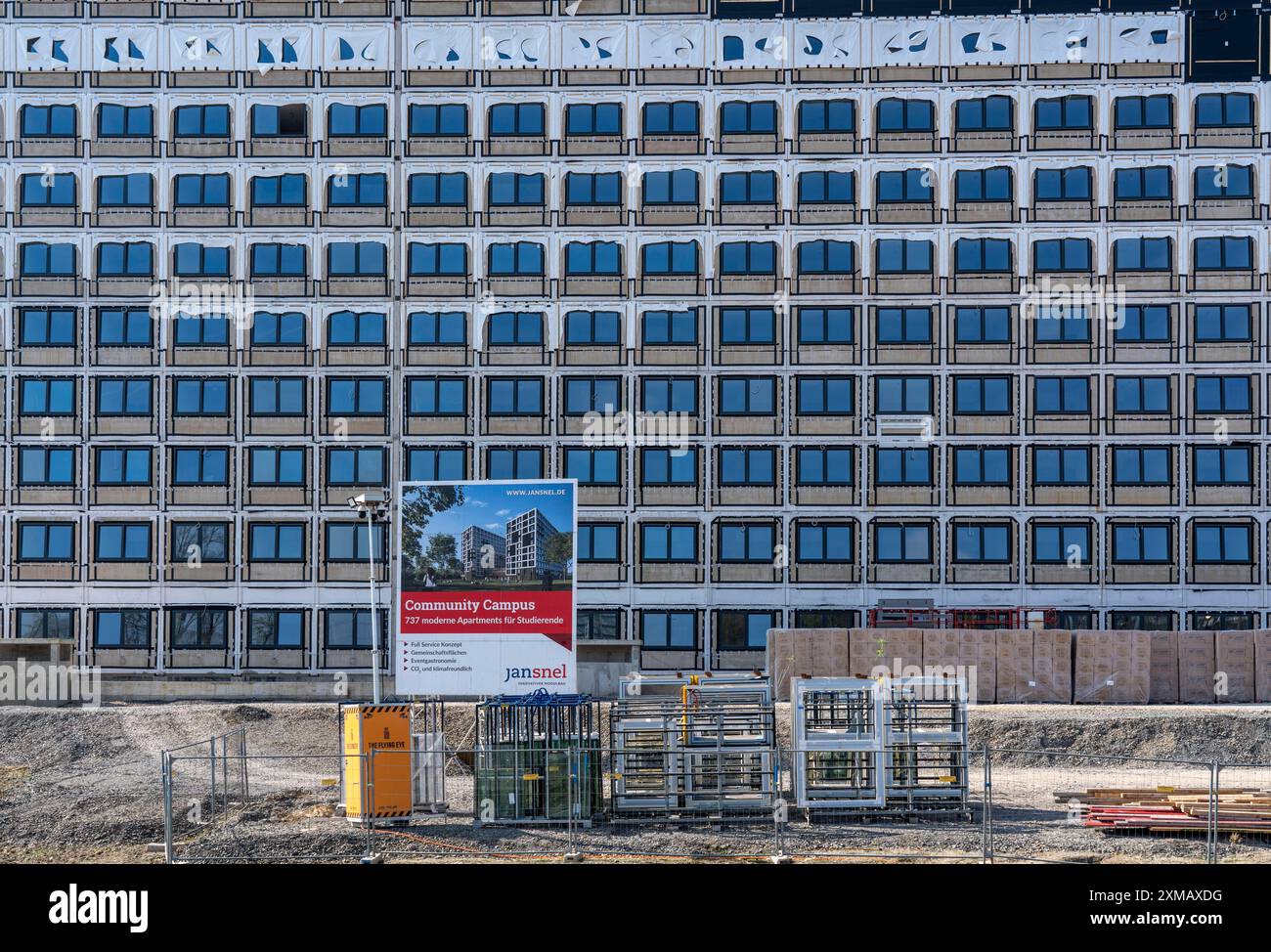 Construction site of the Community Campus, 737 student flats, each 20 ...