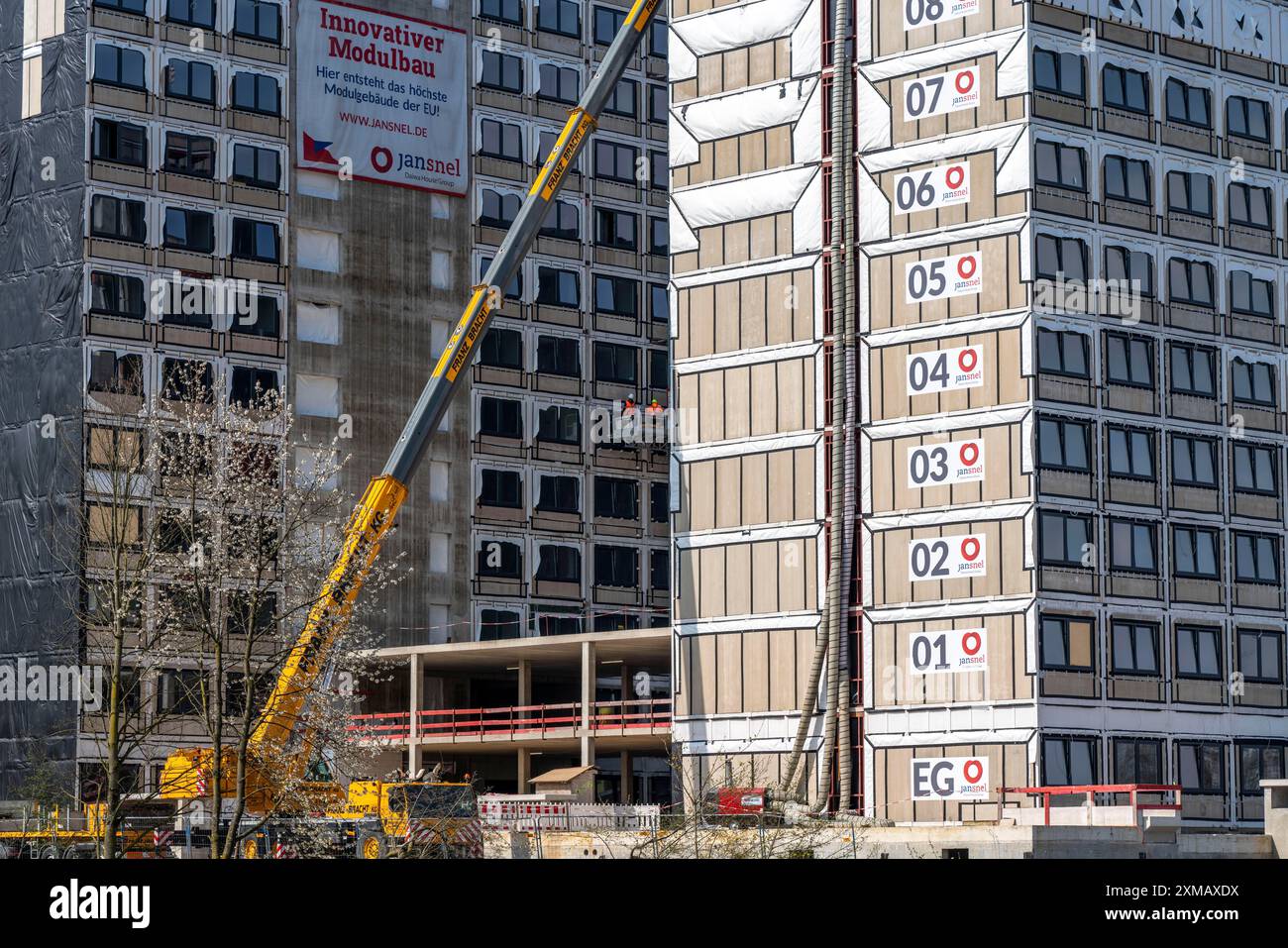 Construction site of the Community Campus, 737 student flats, each 20 ...