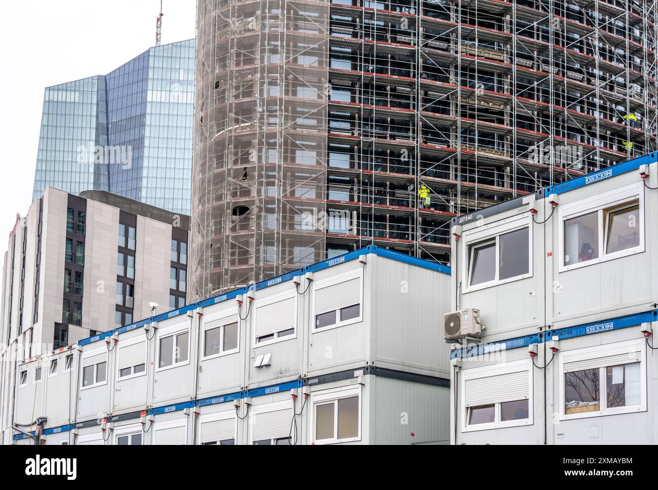 Large construction site, construction of a high-rise residential ...